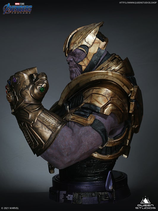 Avengers: Endgame Thanos Life-size Bust - Queen Studios (Official)